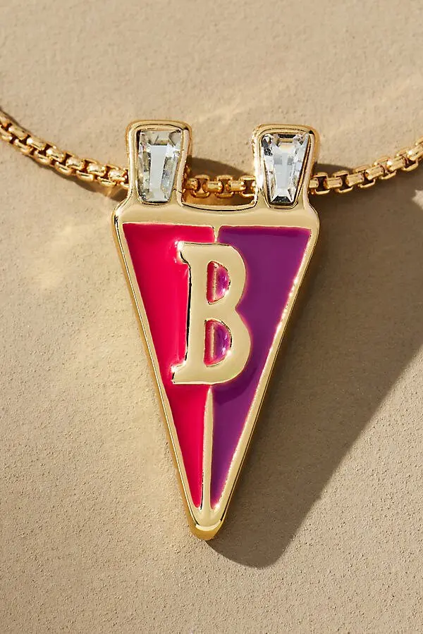 Anthropologie Monogram Charm Necklace - B