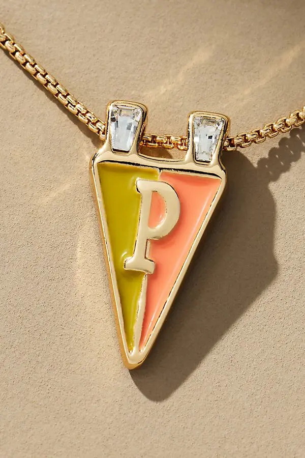 Anthropologie Monogram Charm Necklace - P
