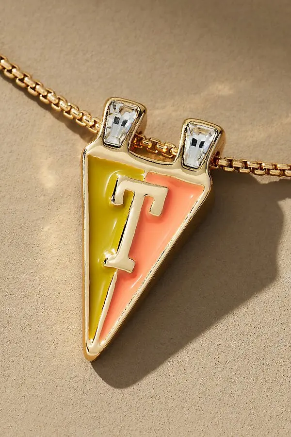 Anthropologie Monogram Charm Necklace - T