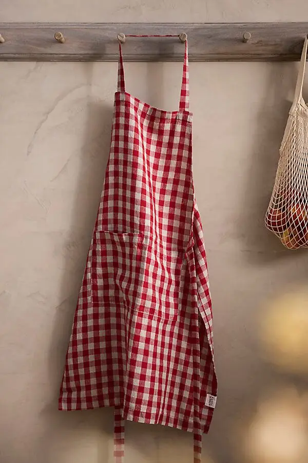 TERRAIN Gingham Linen Apron
