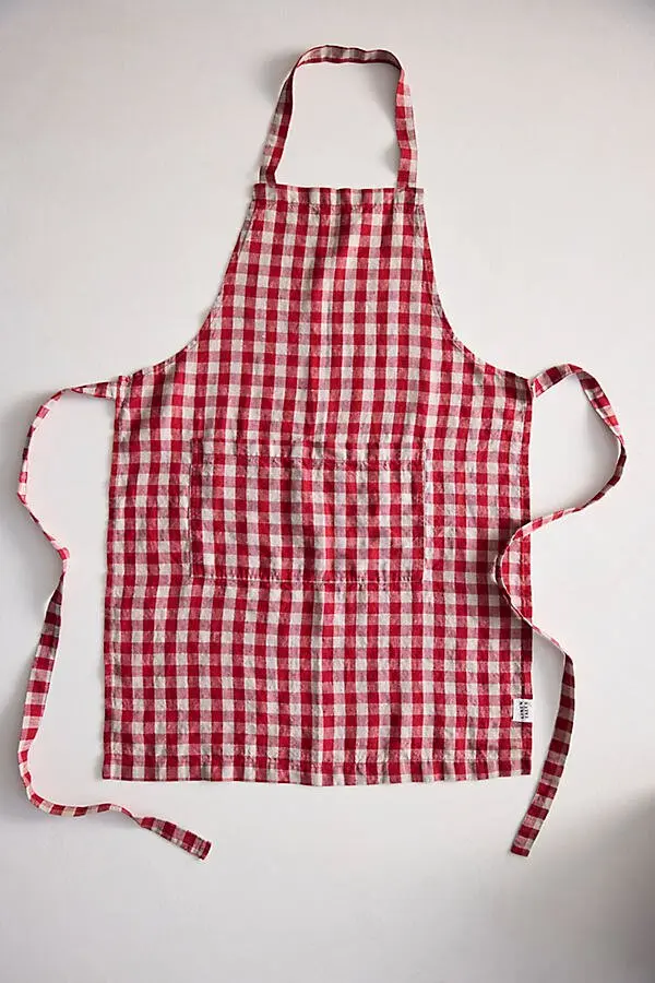 TERRAIN Gingham Linen Apron