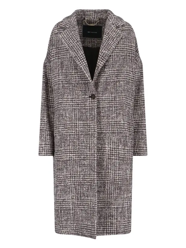 Kiton Single-breasted Wool Blend Coat