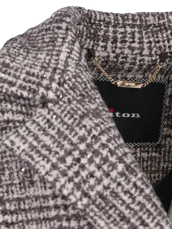 Kiton Single-breasted Wool Blend Coat
