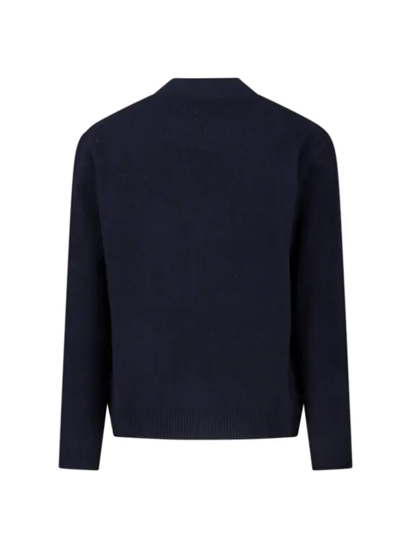 Maison Kitsuné Fox Head Cardigan - Blue