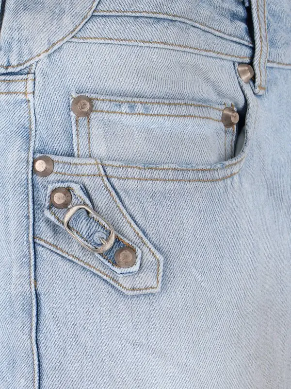 Balenciaga Le City Denim Mini Skirt - Light Blue