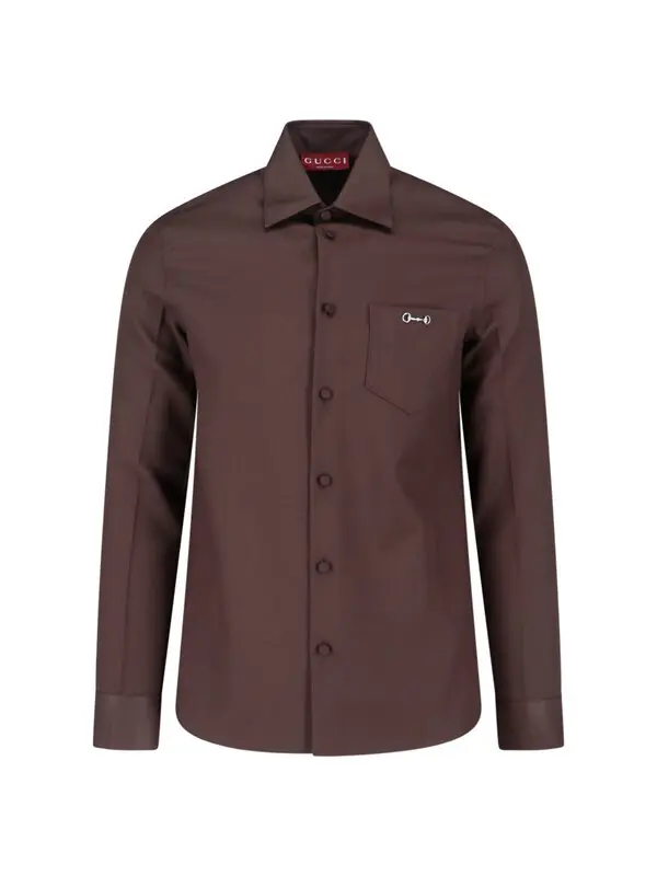 Gucci Horsebit' Shirt - Brown