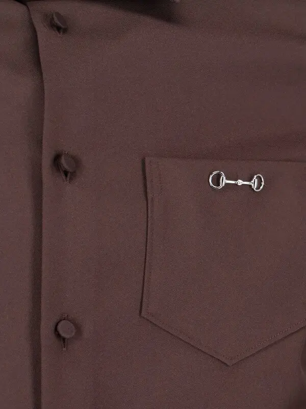 Gucci Horsebit' Shirt - Brown