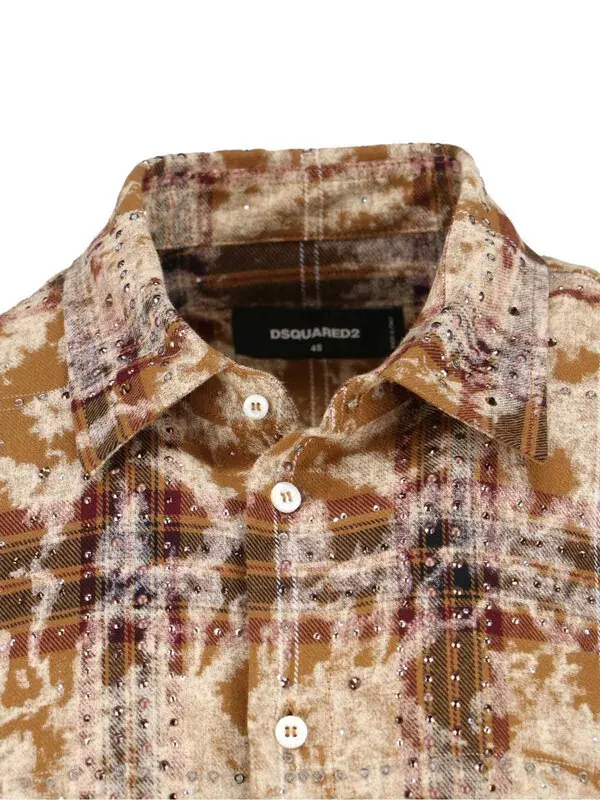 Dsquared2 Bleached Sparkly Check' Shirt