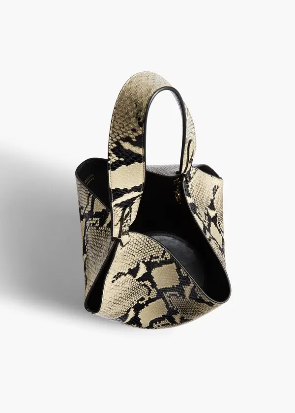 Khaite Mini Lotus Suede Tote - Natural