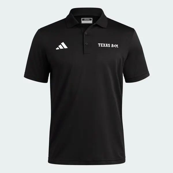 Adidas Texas A&m Aggies Coaches Ottoman Polo - Black / White