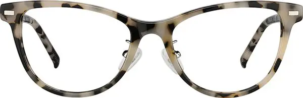 Zenni Cat-eye Full Rim Frame With Snap-on Sunlens - Cream Tortoiseshell
