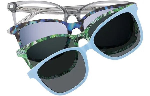 Zenni Cat-eye Full Rim Frame With Snap-on Sunlens - Gray