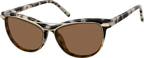 Zenni Cat-eye Full Rim Frame With Snap-on Sunlens - Tortoiseshell
