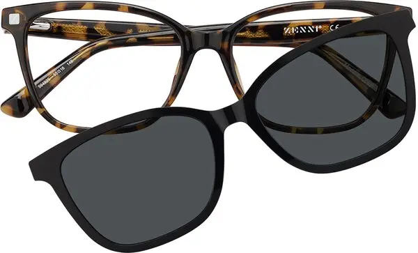 Zenni Cat-eye Full Rim Frame With Snap-on Sunlens - Tortoiseshell
