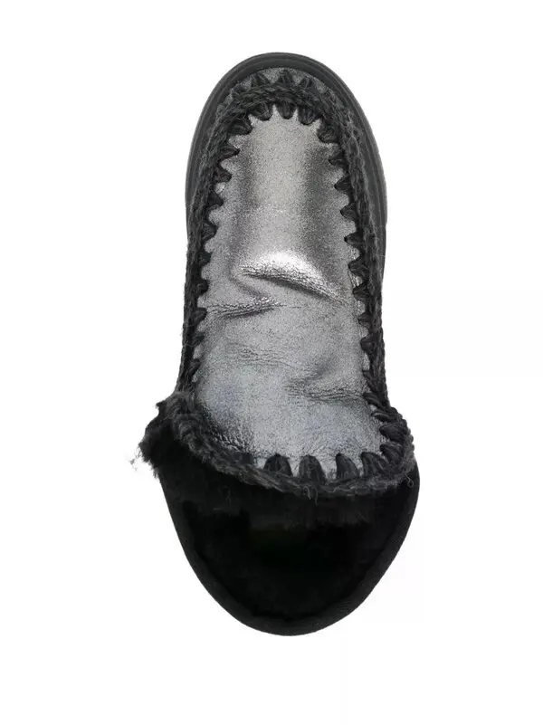 Mou Crochet Stitch-trim Sneaker Boots