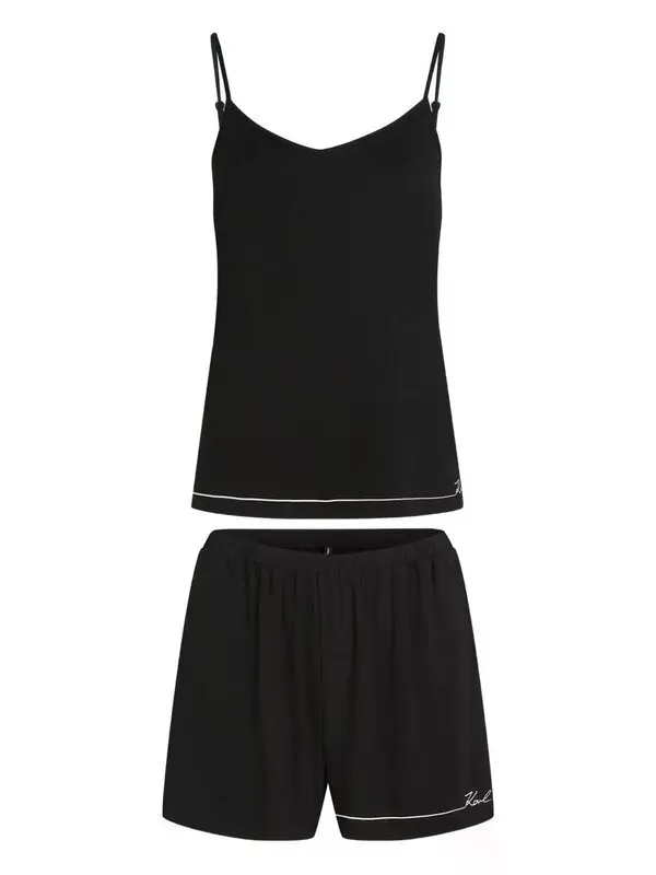 Karl Lagerfeld Logo-detailing Pajamas - Black