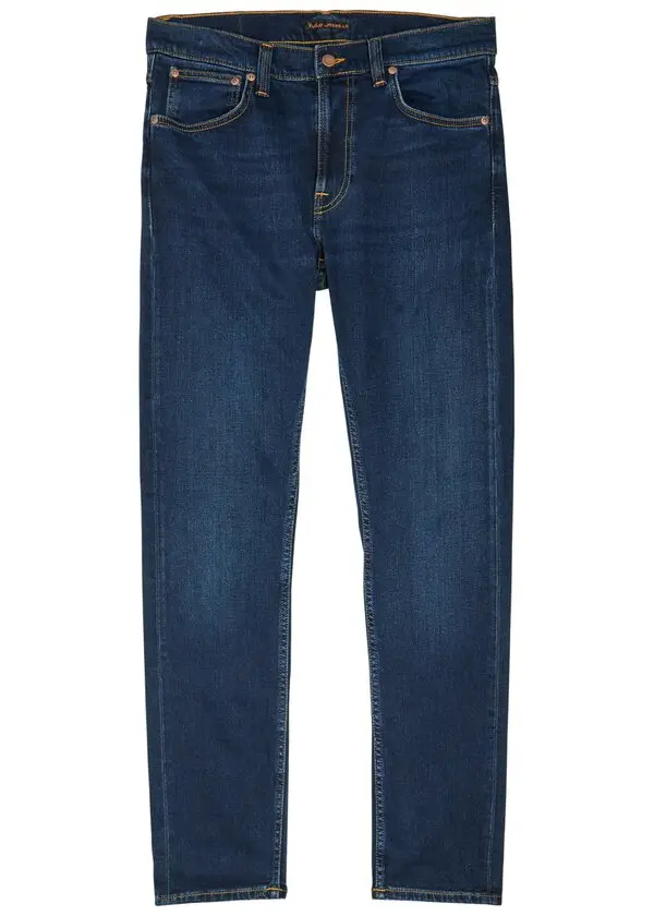 Nudie Jeans Lean Dean Slim-leg Jeans - Dark Blue