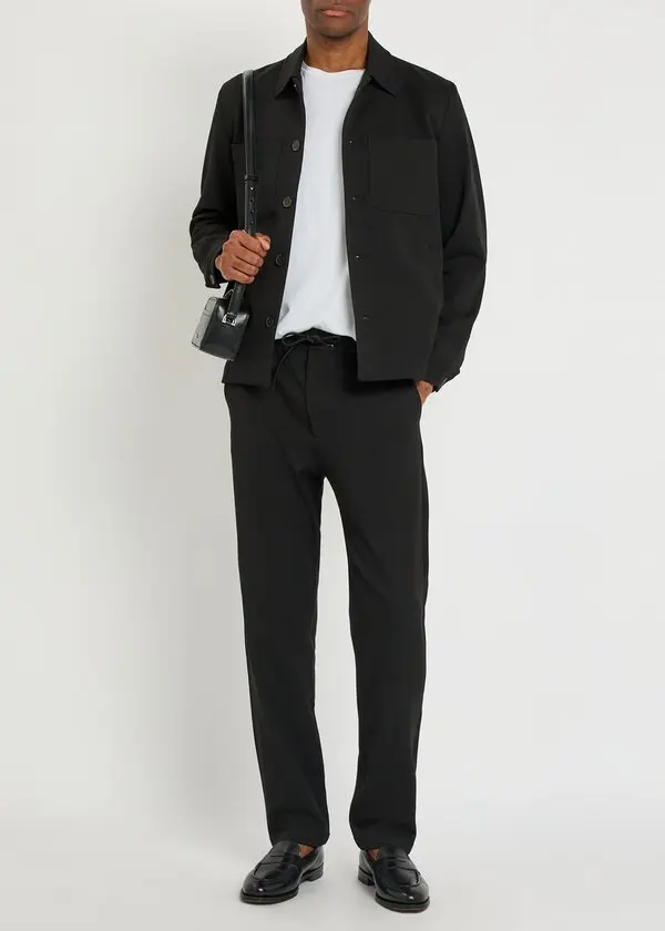 LES DEUX Como Slim Straight-leg Woven Trousers - Black