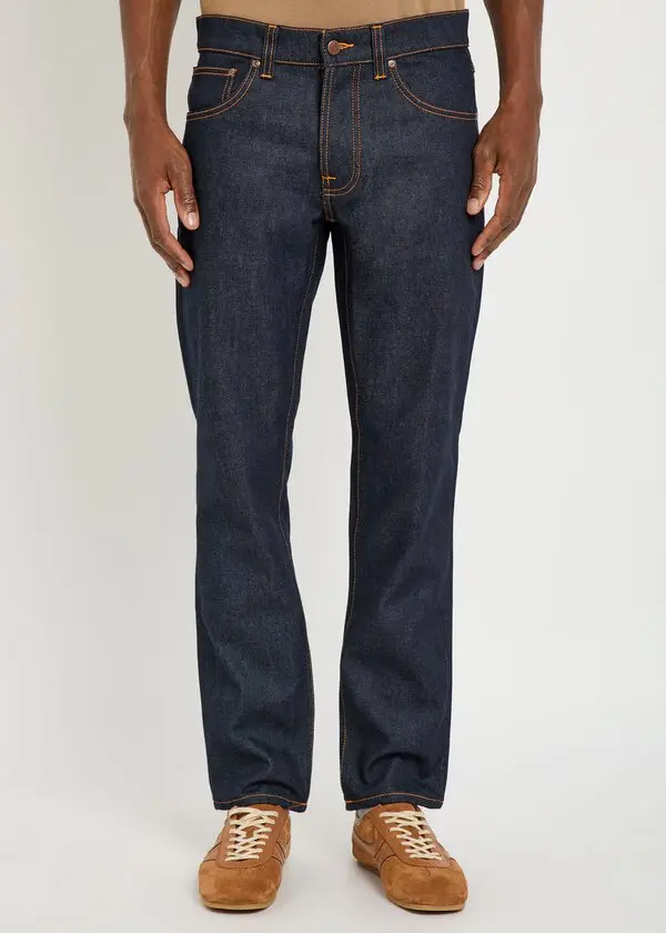 Nudie Jeans Slim Straight-leg Jeans - Indigo