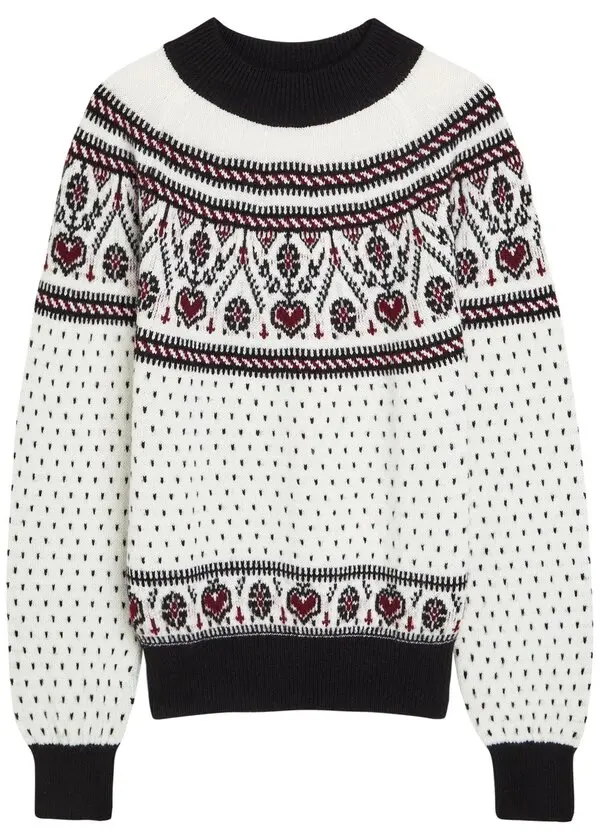 Khaite Fair Isle Cashmere Jumper - Ivory