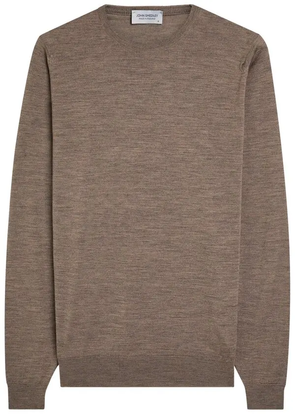 John Smedley Lundy Fine-knit Merino Wool Jumper - Brown