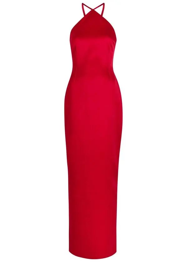 Solace London Fern Halterneck Maxi Dress
