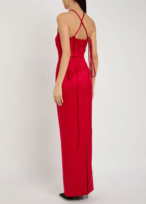 Solace London Fern Halterneck Maxi Dress