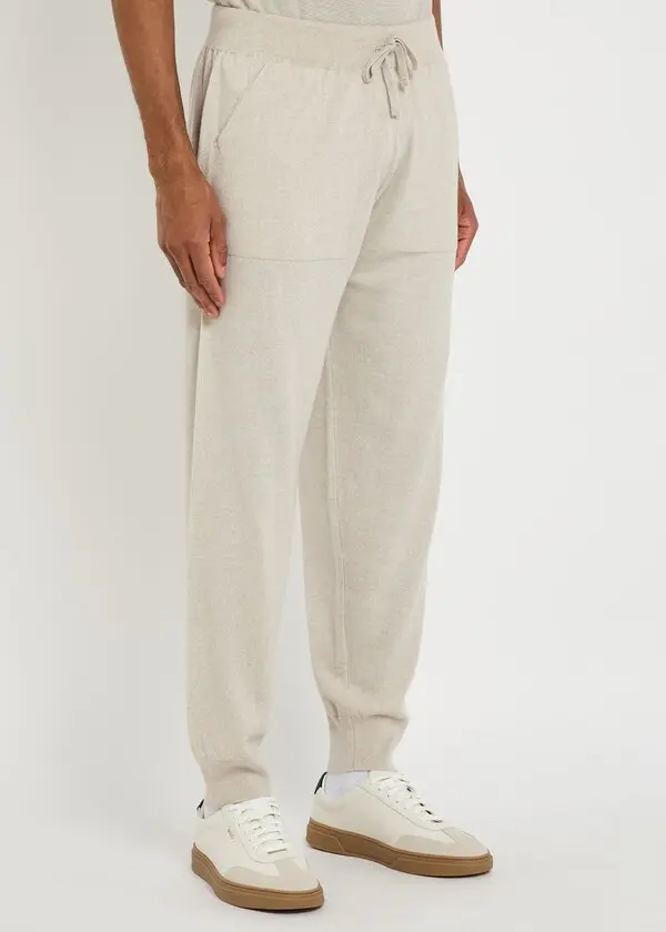 John Smedley Henning Merino Wool Sweatpants - Beige