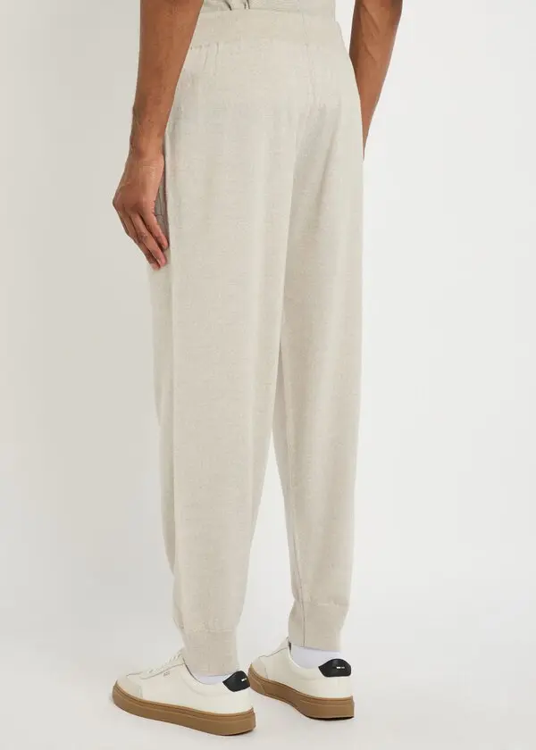 John Smedley Henning Merino Wool Sweatpants - Beige