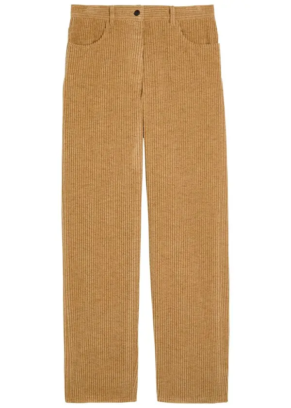 THE ROW Clair Straight-leg Corduroy Trousers - Beige