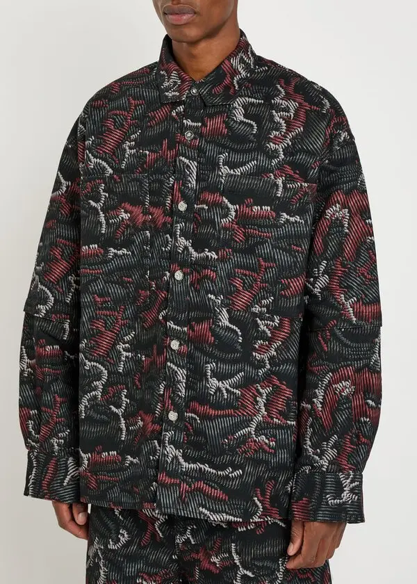 PDF CHANNEL Raf Patterned Cotton Overshirt
