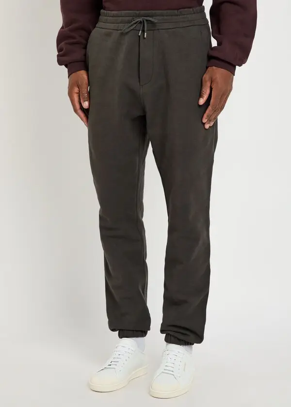Saint Laurent Logo-embroidered Cotton Sweatpants - Black