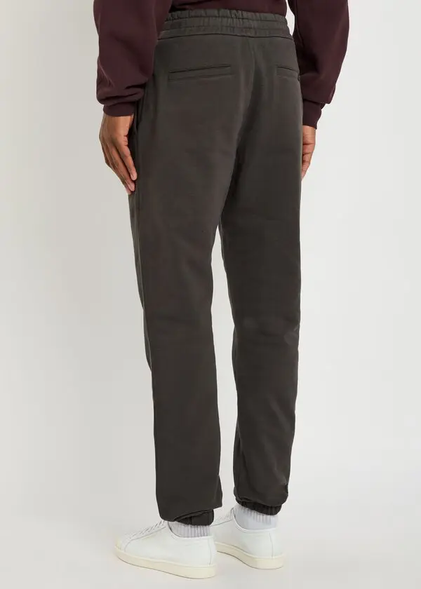 Saint Laurent Logo-embroidered Cotton Sweatpants - Black