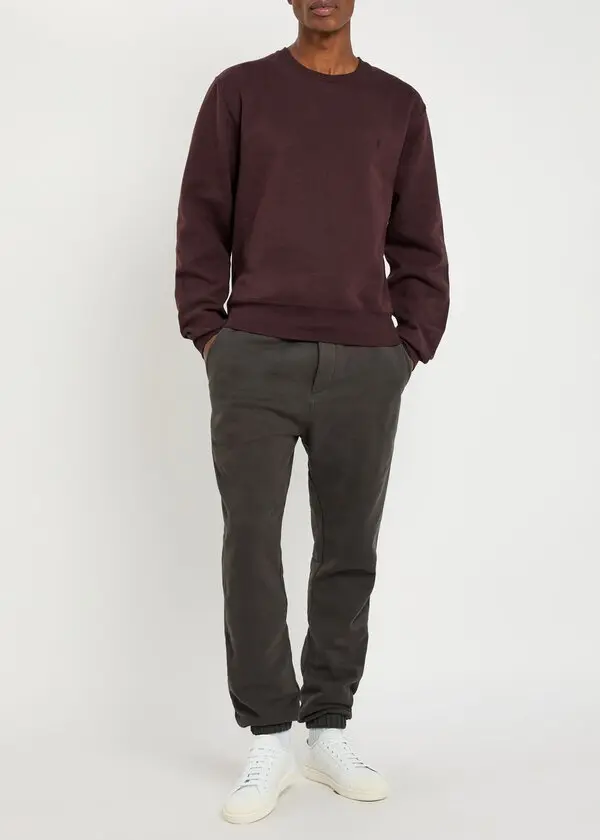 Saint Laurent Logo-embroidered Cotton Sweatpants - Black