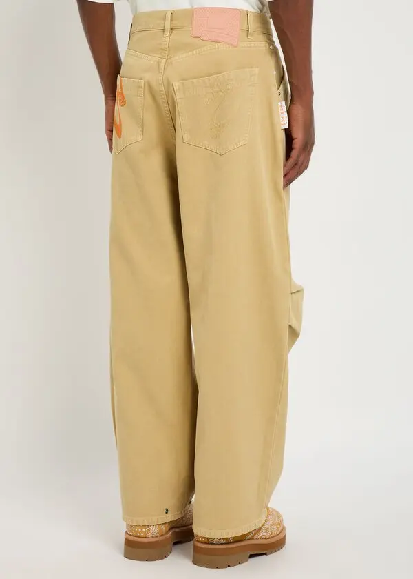 PDF CHANNEL Straight-leg Twill Trousers