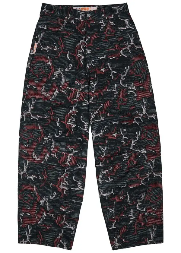 PDF CHANNEL Leggenda Patterned Barrel-leg Cotton Trousers