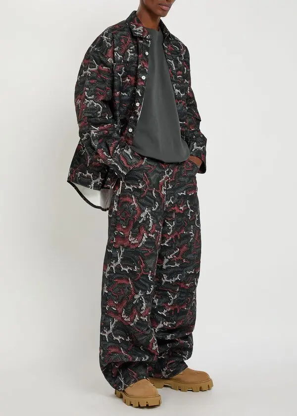 PDF CHANNEL Leggenda Patterned Barrel-leg Cotton Trousers