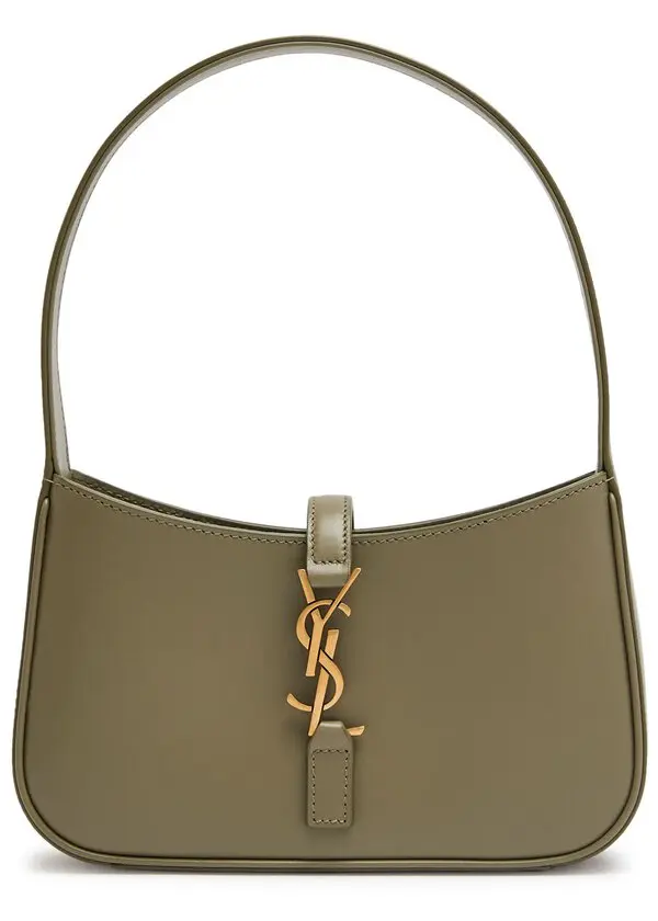 Saint Laurent Le 5 À 7 Mini Leather Top Handle Bag - Green