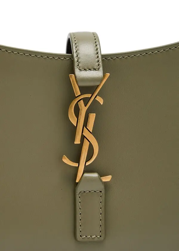 Saint Laurent Le 5 À 7 Mini Leather Top Handle Bag - Green