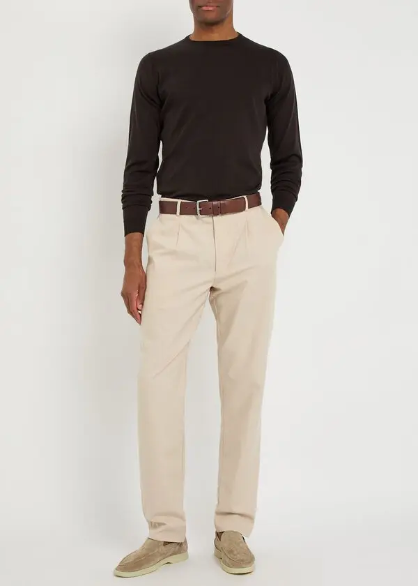 John Smedley Cherwell Merino Wool Jumper - Dark Brown