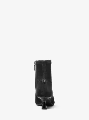 Michael Kors Amali Glitter Chain-mesh Kitten Boot