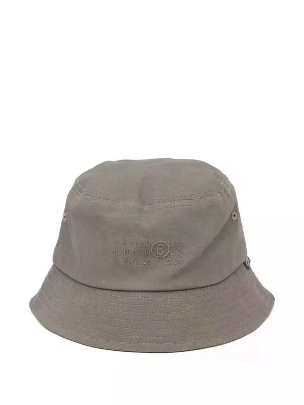 MAISON MARGIELA Embroidered Bucket Hat - Grey
