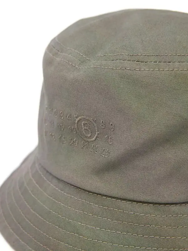 MAISON MARGIELA Embroidered Bucket Hat - Grey