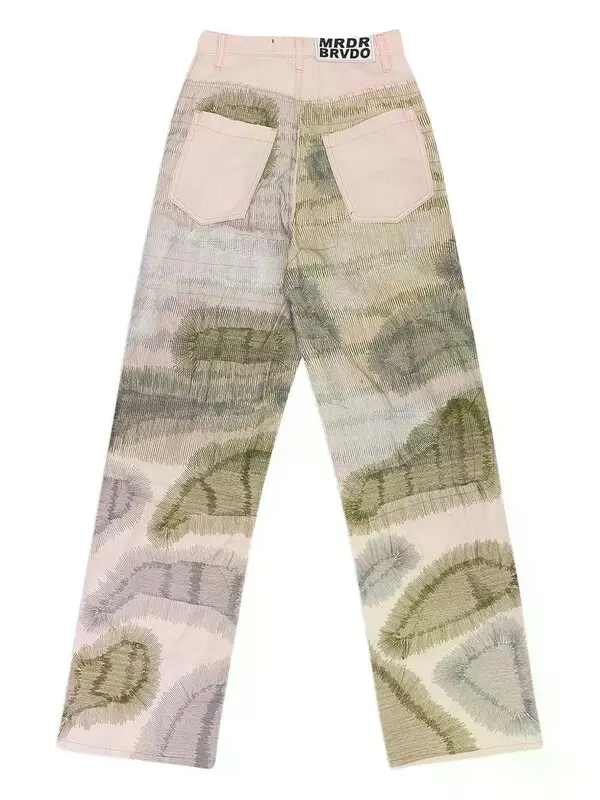 WHO DECIDES WAR Darning Cargo Pants - Pink