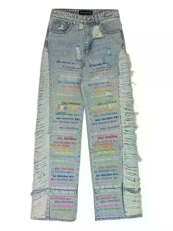 WHO DECIDES WAR Roygbiv Distressed Jeans