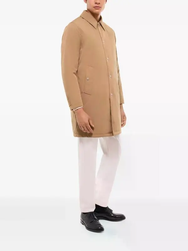FURSAC Button-fastening Coat With Welt Pockets - Neutrals
