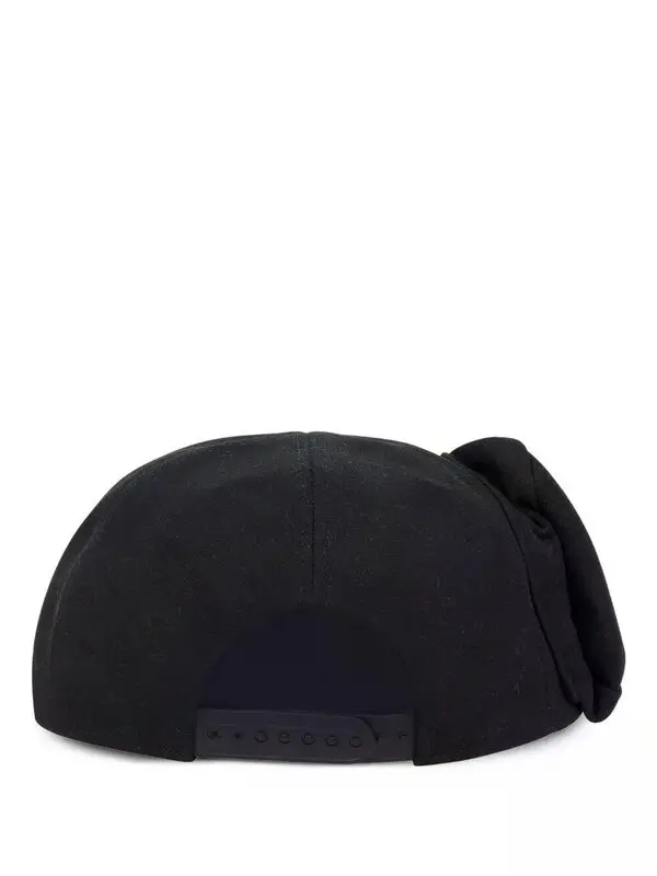 WHO DECIDES WAR Zip Detail Baseball Cap - Black