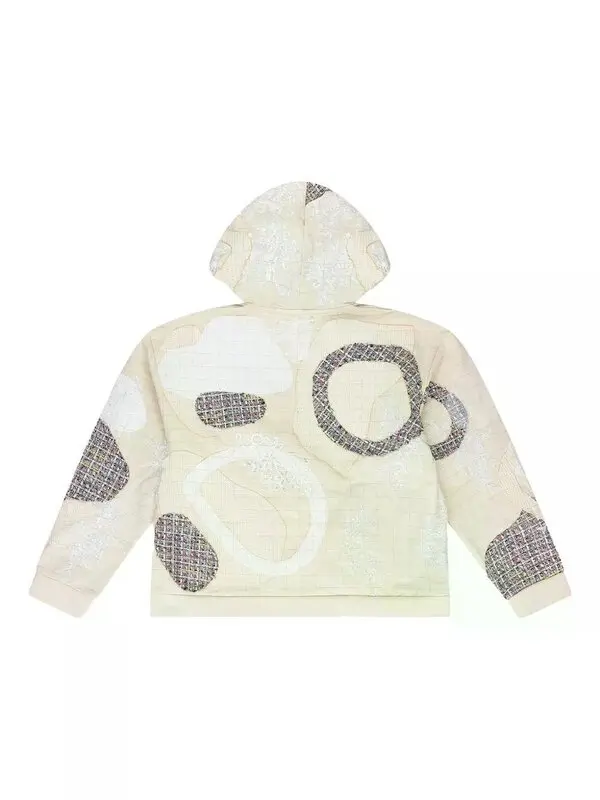 WHO DECIDES WAR BY EV BRAVADO Tweed Patchwork Hoodie