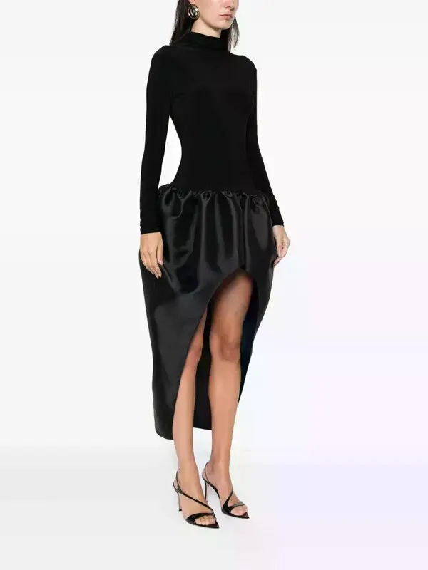 ATU BODY COUTURE High-neck Gathered Dress - Black
