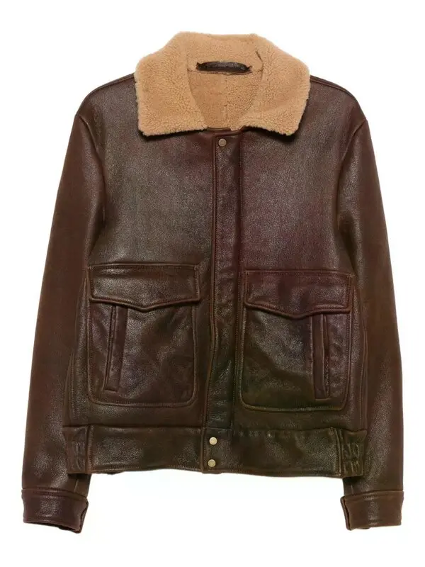 SALVATORE SANTORO Shearling-collar Jacket